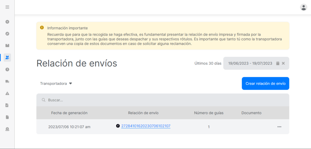 ¡Tenemos nuevo módulo de relación de envíos! – intranet